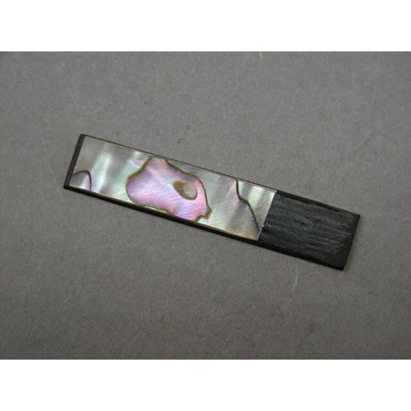 Violin Ebony Bow Slide Abalone＊天然素材ですので、アバロニの模様は各個体で異なりますので、ご了承ください。