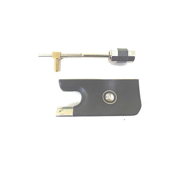 Viola Bow Frog Nickel Ebonyビオラ弓用フロッグViola bow frogNickel Mounted Ebony Double EyeAbaloni Slide