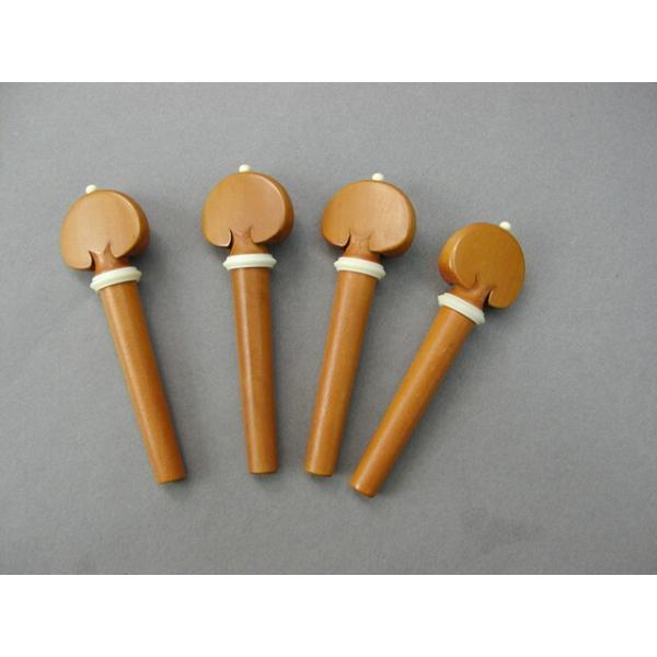 Heart/White Pin &amp; Collar Violin Peg set Boxwood バイオリン ペグセット ボックスウッド ハート型 ホワイト