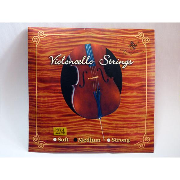 Cello Strings Duofen 081中国製チェロ用ナイロン弦　二胡を始め楽器製造大国の中国は、弦の製造も盛んで、安価ながらしっかりした品質の弦も少なくありません。非常時の予備や練習用に。Made in China
