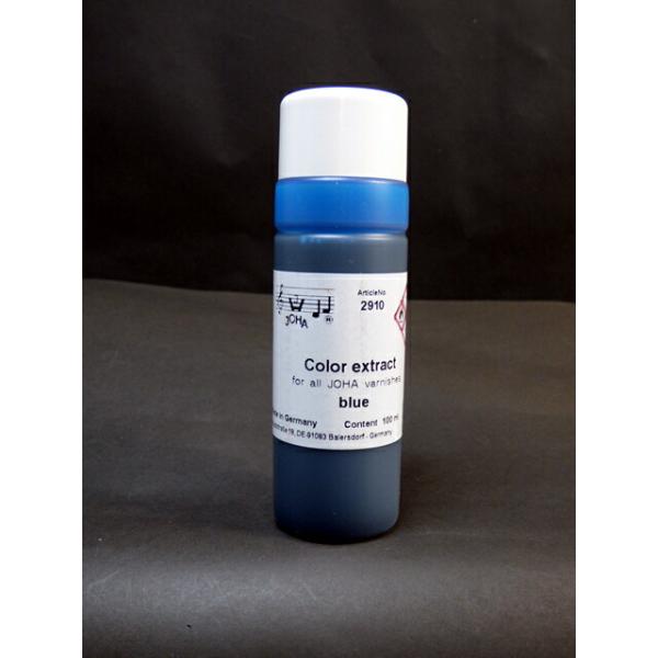 JOHA Color extract BlueContent 100mlMade in GermanyJohaならオイル、アルコール等、どのニスにでも使用できます。無色のニスに混ぜての使用はもとより、 既存のカラーニスに数滴混ぜて、独自の色...