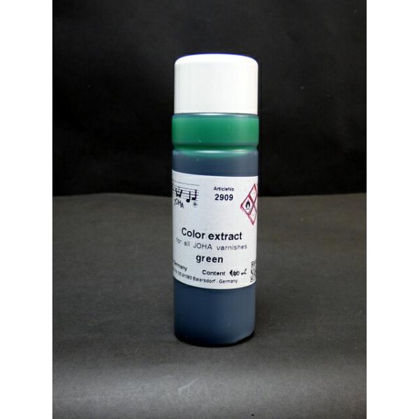 JOHA Color extract GreenContent 100mlMade in GermanyJohaならオイル、アルコール等、どのニスにでも使用できます。無色のニスに混ぜての使用はもとより、 既存のカラーニスに数滴混ぜて、独自の...