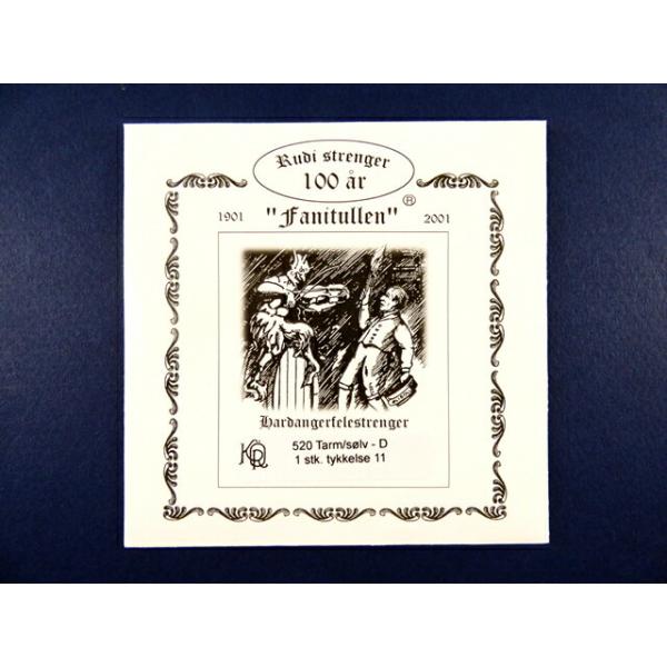 Rudi D-string Hardanger Fiddle弦 "Fanitullen" Hardanger felestrenger