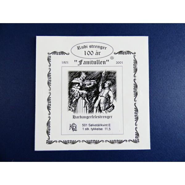 Rudi E-string Steel Hardanger Fiddle弦 "Fanitullen" Hardanger felestrenger