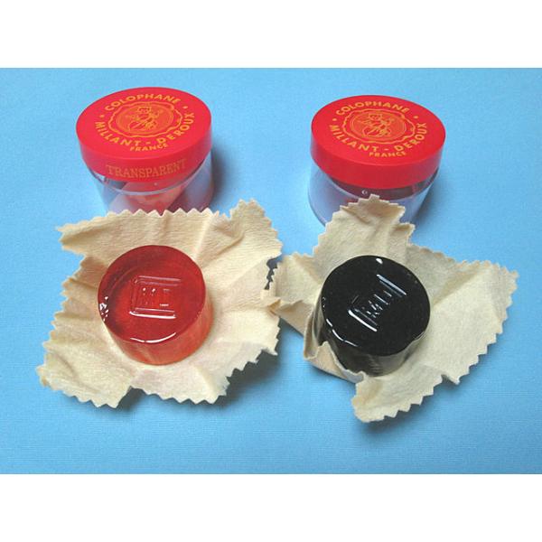 バイオリン松脂ミランCOLOPHANE MILLANT-DEROUX掲載写真の左が「ライト」、右が「ダーク」です。定形外普通郵便での送料は290円です。＊ご注文品が複数の場合や、他にご注文品がある場合は、送料が異なる場合も御座います。