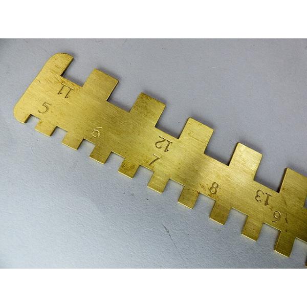 Stick Measuring ToolSolid brass bowmaker's measuring toolfor graduating sticks. Marked at 0.5mmintervals for easy refere...