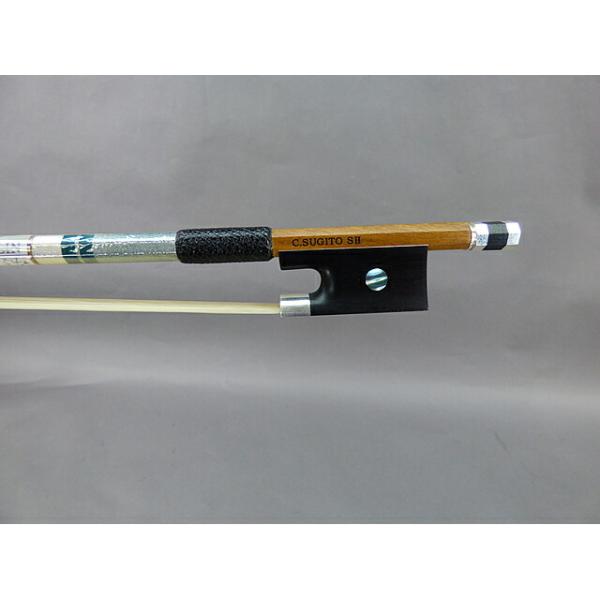 杉藤バイオリン弓 Ｍ2(4/4) SUGITO VIOLIN BOW M2こちらの商品はお取り寄せとなります。メーカーの在庫状況により、納期にお時間を頂く場合や、掲載写真と仕様が異なるも御座いますので、ご了承下さい。弓の全長(mm)4/4：740