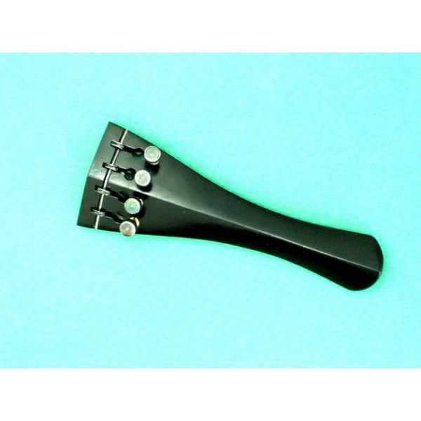 Hill/Adjuster Builtin Violin Tailpiece Ebony アジャスター付きバイオリンテールピース エボニー ヒル型Material : Selected Indian Ebony＊弦は、テールピース裏側から ...