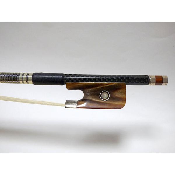 精選 水牛角フロッグ カーボン ビオラ(ヴィオラ)弓　High Grade Carbon Horn frog Viola Bow本品 #2 の重さ：約68.3g