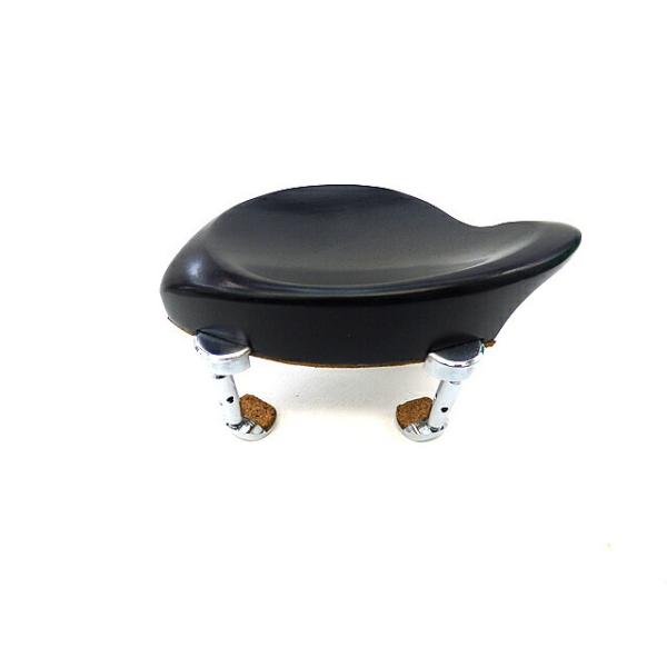 Stuber/Hill Chrome Bracket Violin Chinrest Ebony バイオリンあご当 エボニー