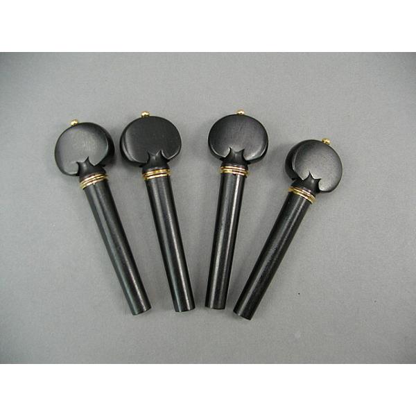 ヴィオラ　ペグセット　エボニーHeart Model with Bone Pin &amp; Fret