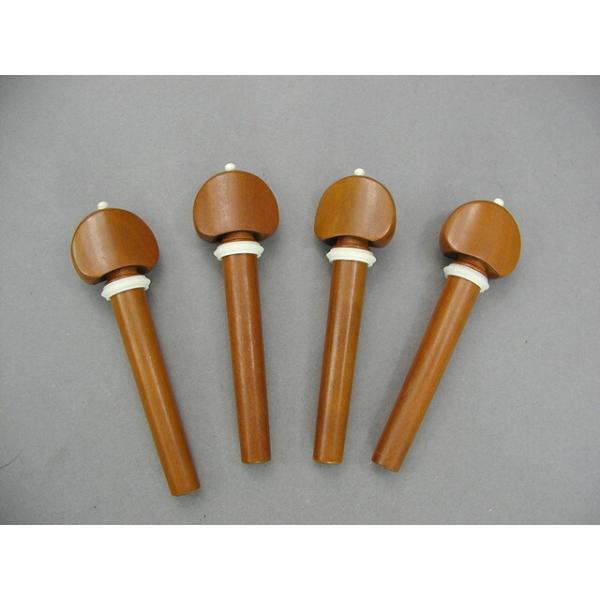 Hill/Bone Pin &amp; Ring Viola Peg set Boxwood  ビオラ ペグセット ボックスウッド ヒル型 ホワイト装飾