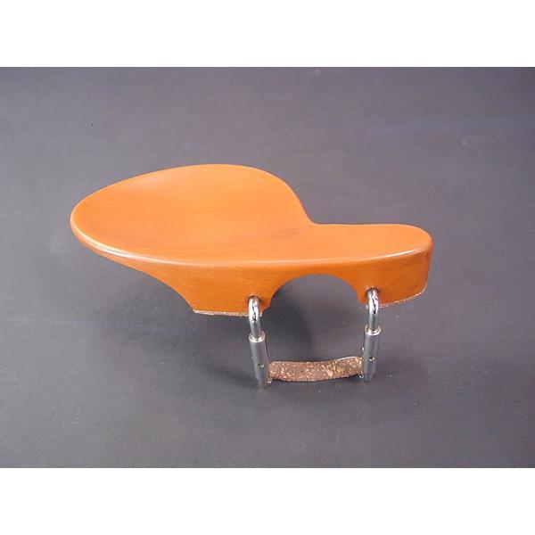 Violin Chinrest Boxwood OT Regular Chrome Bracket Made in Indiaインド産最高級 ボックスウッド材使用。