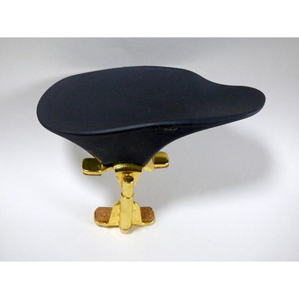 上皿部分の角度(傾き)が調整できるバイオリン用のあご当。お皿部分はプラスティック製。Made in China