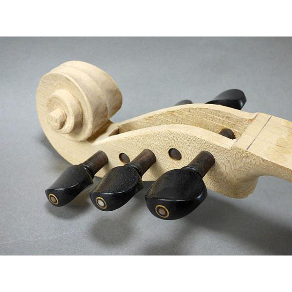 訳あり理由ヘッド部の裏側下部に欠けがある為。＊掲載写真参照5弦バイオリン ペグ付き 白木ネックネック：メイプルペグ　：エボニー