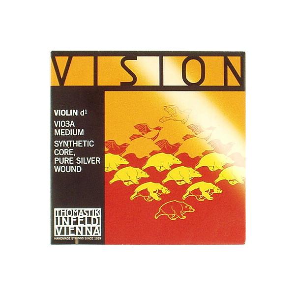 トマスティック社製のバイオリン用 3D線 シルバー巻仕様THOMASTIK-INFELD VISION Violin D:VI03(分数サイズはVI03)仕様Synthetic core、Pure Silver wound(シンセティックコ...