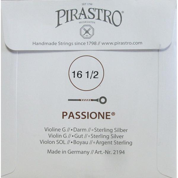 PASSIONE G線 バイオリン弦 ピラストロ「パッショーネ」はピラストロ社による新しいガット弦です。「OLIVE」「EUDOXE」という従来のガット弦を発展させ、ガット弦の美しい音を損なうことなく、ピッチの安定性を更に増しました。穏やか...