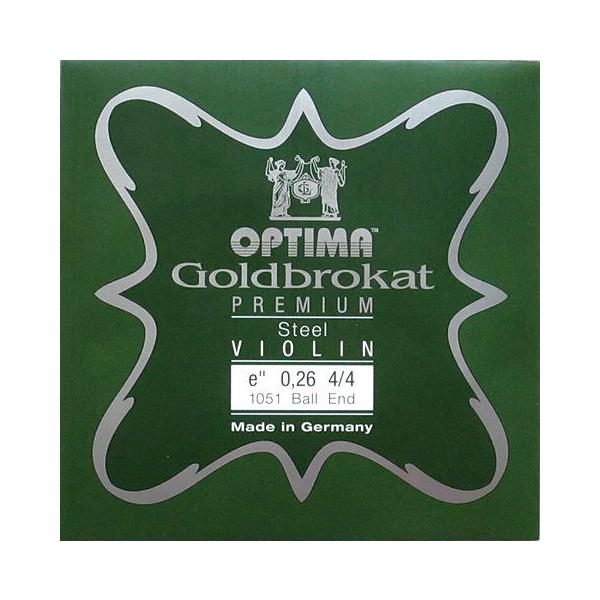 バイオリン弦 E線 ゴールドブラカット プレミアム スチール OPTIMA Goldbrokat PREMIUM Steel Violin