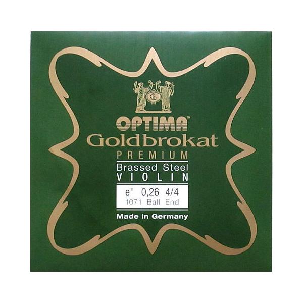 バイオリン弦 E線 ゴールドブラカット プレミアム ブラス/スチール OPTIMA Goldbrokat PREMIUM Brassed Steel Violin