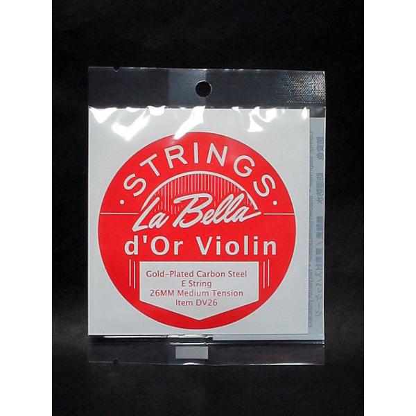 バイオリン弦Ｅ線 La Bella Strings d'Or ViolinLa Bella バイオリン弦Ｅ線(ボールエンド)Gold-Plated Carbon Steel E String26mm Medium TensionMade i...
