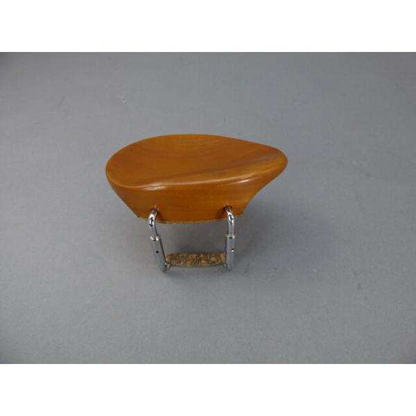 Violin Chinrest Boxwood Beran Regular Chrome Bracket Made in Indiaインド産最高級 ボックスウッド材使用。