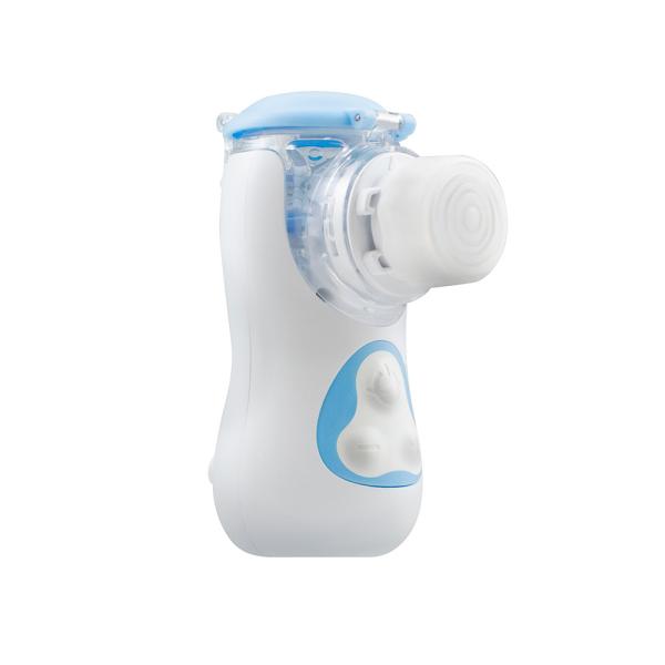 マウスピース・マスクの２通りで使える超音波ネブライザー。吸入能力に応じて噴霧スピードを6パターンから選択可能！　