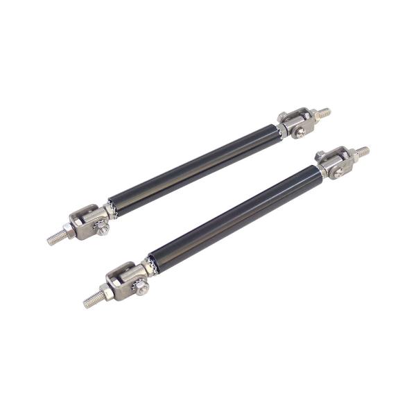 ●商品状態新品・未使用品●適合車種汎用●商品名調整式 ユニバーサル コネクションロッド 2本セット●ブランド社外品●商品説明カラー：ブラック材質：スチール+アルミ直径：約10ｍｍロッド長さ：約100mm取り付け可能長さ：約160mm~220...