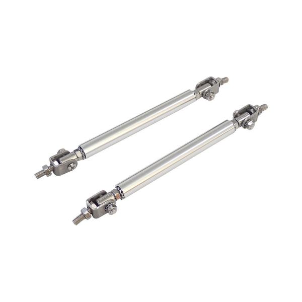 ●商品状態新品・未使用品●適合車種汎用●商品名調整式 ユニバーサル コネクションロッド 2本セット●ブランド社外品●商品説明カラー：シルバー材質：スチール+アルミ直径：約10ｍｍロッド長さ：約100mm取り付け可能長さ：約160mm~220...