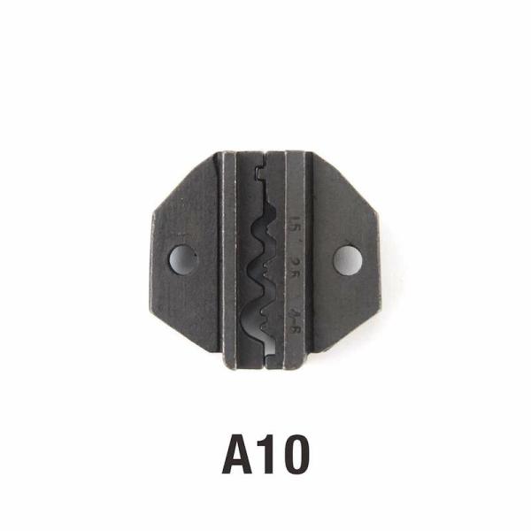 商品詳細 用途：裸圧着端子1.5sq〜6.0sqを圧着材質：特殊合金鋼表面加工：電解研磨によるばり取り実施対応：エアー式圧着機AM-10、電動式圧着機EM-6B1および圧着ベンチHS-40J本体に取付け可能です。国際規格 IEC60204-...