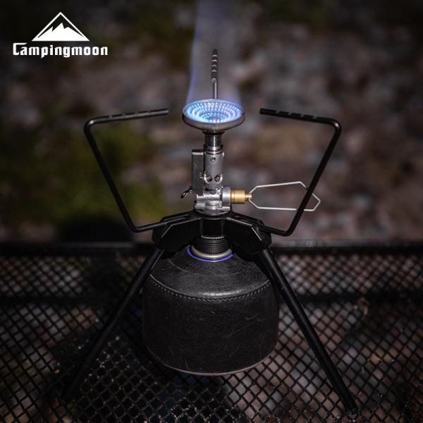 ブランド CAMPINGMOON　キャンピングムーン型番 BKZ02カラー ブラック 黒商品概要アウトドア缶(OD)の器機を立てることができるスタンド。マルチアダプターと併用すればガスを分配してバーナーとランタン等に接続することができます。...