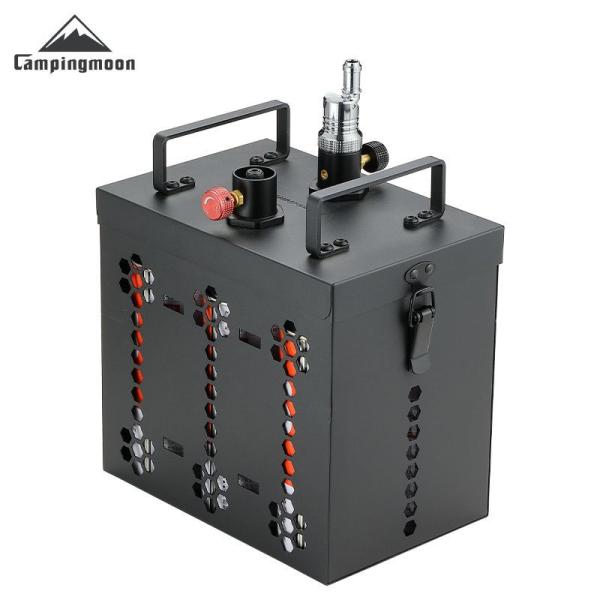 ブランド キャンピングムーン / CAMPING MOON型番 BKZ63-Z-YG製品概要 CB缶6本を束ねるパワーユニットカセットボンベ（CB缶）6缶式 ガスステーション／BPLアダプター（ホースエンド式）本製品は、φ9.5mmホースエ...