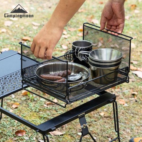 ブランド キャンピングムーン CAMPINGMOON型番 CK-23BK材質 スチール（エキスパンドメタル）サイズ 展開時（約）245 x 325 x 185 mm収納時（約）328 x 247 x 45 mm用途 グリルテーブル、ブリッジ...