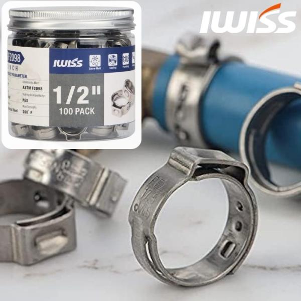 型番 IWS-2サイズ 7 x 0.8mmクランフ直径 17.5mm適合ホース外径 1/2-inch (17.5Φmm)　*1 inch = 25.4 mm材質 ステンレス製（SUS304）（強度・耐久性にも優れています）最大かしめ荷重 3...