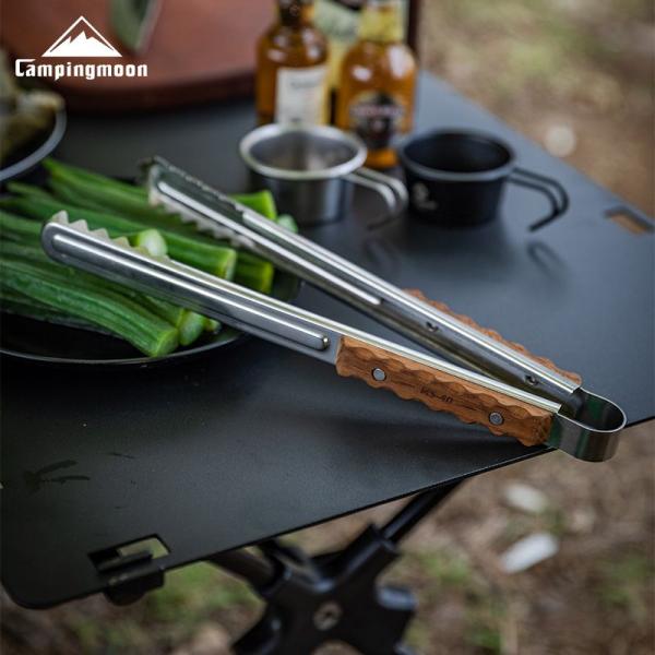 ブランド キャンピングムーン CAMPINGMOON型番 MS-40全長 26cm重量 105g（※天然木を使用のため、季節により重さが上下します）材質 金属部：ステンレス304、グリップ：ローズウッド特徴・ギザギザの先端形状がお肉や野菜を...