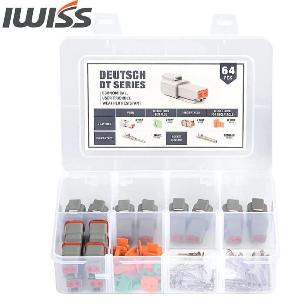 品名 DTコネクタ オス メス カプラ 8組セット適合電線 14-20AWG（0.75-2.0sq）型番 NK-56セット内容 DTコネクターソケット 2ピン、プラグ 2ピン、コネクターピンオス／メス入数 ソケット 2ピン（・ロックタブ 8...