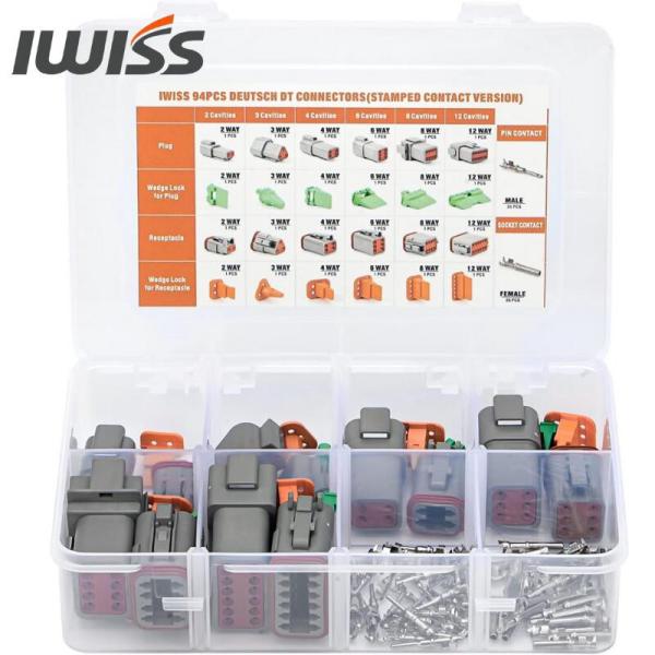ブランド IWISS アイウィス型番 NK-94品名 防水、防塵性、対候性に優れ、各種電装品の取り付けに！DTコネクタ U型 オス メス カプラ 2極 3極 4極 6極 8極 12極 一組セットDTコネクタシリーズ オス メス 8組セット・...