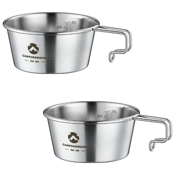 型番 S-360-2Pブランド CAMPINGMOON キャンピングムーン内容 シェラカップ深型 2点（※シェラカップケースは付属しておりませんのでご注意ください。）サイズ 約φ122×170×58(高さ)mm / 点重量 約130g / ...