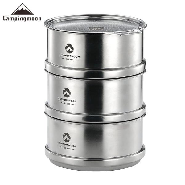 シェラカップに装着できるミニセイロ・中華まんやシュウマイなど、アウトドアでも気軽に本格的な蒸し料理を楽しめます・数段重ねて使用できるので、人数が多いときにも便利・ステンレス304の高品質素材、ほっこり木のせいろとは違ったスタイリッシュなデザ...