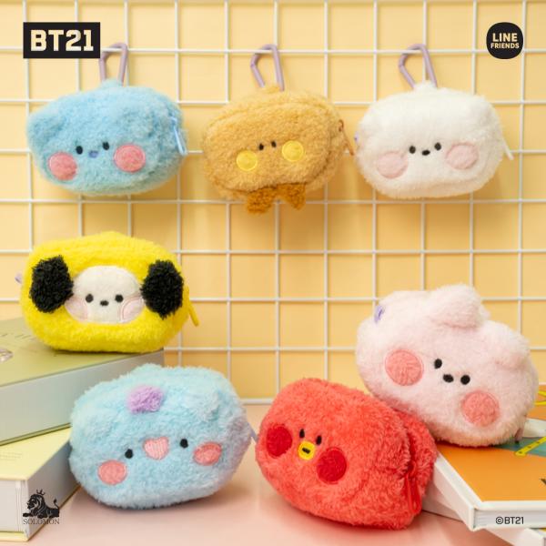 ●商品名：BT21 minini コインケース ●キャラクター：KOYA RJ SHOOKY MANG CHIMMY TATA COOKY●製造国：中国●素材：ポリエステル / 金属●サイズ：約W85xD55xH60(mm)●お問い合わせ：...