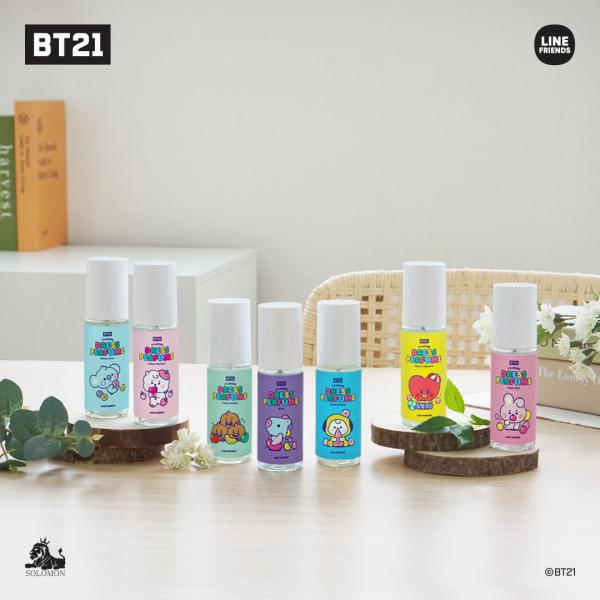 ・商品名：BT21 DRESS PERFUME Formulated by the SAEM ・キャラクター：KOYA RJ SHOOKY MANG CHIMMY TATA COOKY・製造国：韓国・サイズ：D 36×H 136(mm)・素...