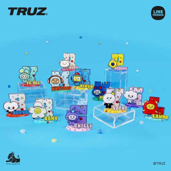 ●商品名：TRUZ アクリルスタンド●キャラクター : CHILLI, ROMY, YOCHI, BONBON, MATETSU, LAWOO, HIKUN, YE-DEE, SOM, RURU, WOOPY, PODONG●フレームサイズ...