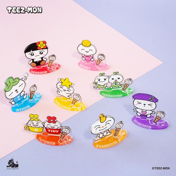 ●商品名：TEEZ-MON アクリルスタンド●キャラクター：HANAMON WINKLEMON ZZANGMON MONNY YONGGAMON IKEMON TUTUMON JJONGMON●サイズ：約 W60×Ｈ40(mm)●素材：アク...