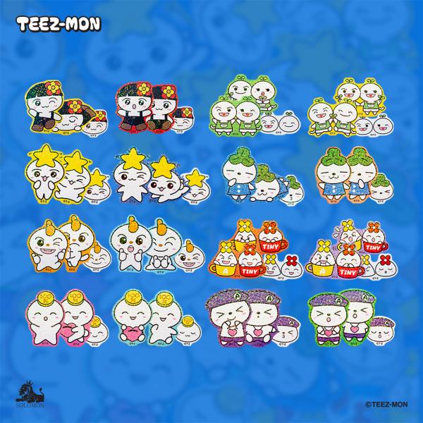 ●商品名：TEEZ-MON トレーディングダイカットステッカー●キャラクター：HANAMON WINKLEMON ZZANGMON MONNY YONGGAMON IKEMON TUTUMON JJONGMON●商品内容：全16種類からラン...
