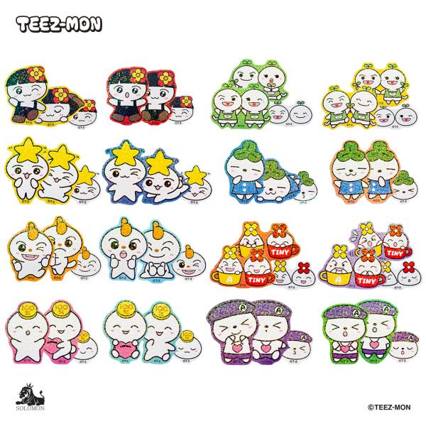 ●商品名：TEEZ-MON トレーディングダイカットステッカーSET●キャラクター：HANAMON WINKLEMON ZZANGMON MONNY YONGGAMON IKEMON TUTUMON JJONGMON●商品内容：全16種類●...