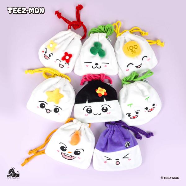 ●商品名：TEEZ-MON フェイスポーチ●キャラクター：HANAMON WINKLEMON ZZANGMON MONNY YONGGAMON IKEMON TUTUMON JJONGMON●サイズ：約 W16.5×Ｈ16.5(cm)●素材...