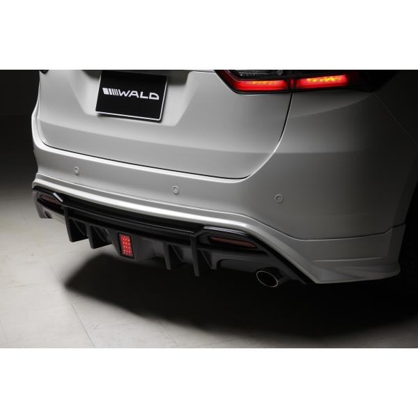 WALD / SPORTS-LINETOYOTA / HARRIER / ハリアー　ZSU / AVU 6#W H29.6-R2.5 リアスカート ※ リアフォグランプ付車はリアフォグランプが使えませんABS製 / LEDスムージングパネル...
