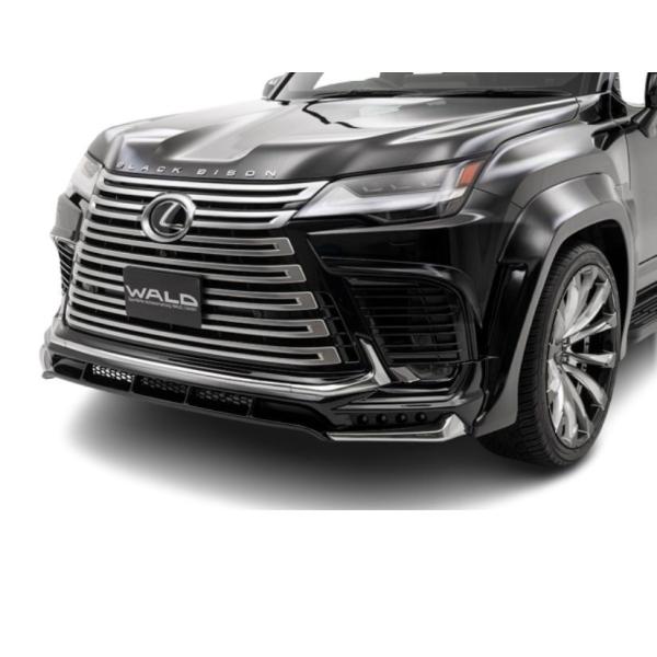 WALD SPORTS LINE BLACK BISON EDITIONLEXUS / レクサス LX600　R4.1〜 (2022y〜)3BA-VJA310W未塗装・ フロントスポイラー ABS製 ※メッキガーニッシュ5ピース付属※LED...