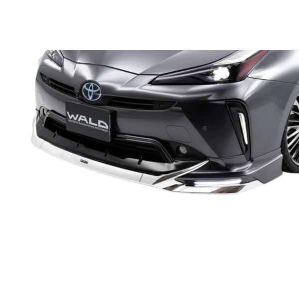 WALD EXECUTIVE LINETOYOTA / トヨタ50系 PRIUS プリウス 後期ZVW50 / ZVW55　H30.12〜R5.1(未塗装)・ フロントスポイラー　ABS製※メッキガーニッシュ付属※LEDランプ(LEDL00...