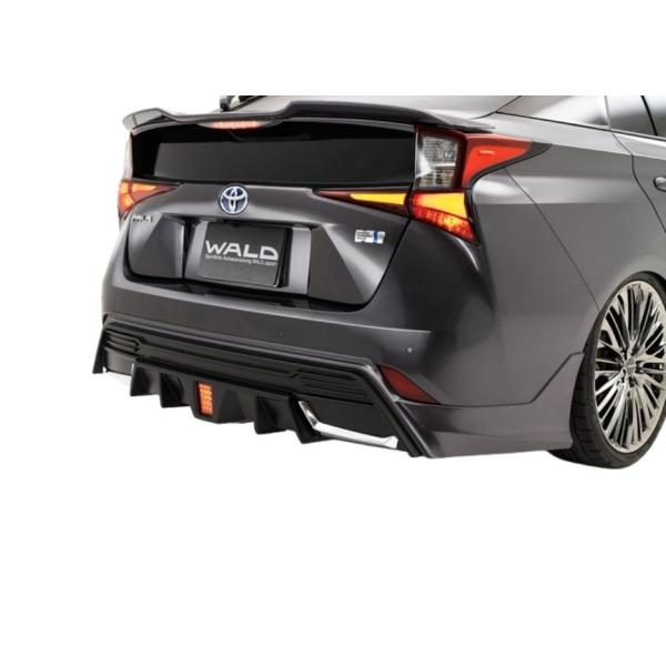 WALD EXECUTIVE LINETOYOTA / トヨタ50系 PRIUS プリウス 後期ZVW50 / ZVW55　H30.12〜R5.1(未塗装)・ リアスカート　ABS製※メッキガーニッシュ付属、LEDスムージングパネル付属※L...