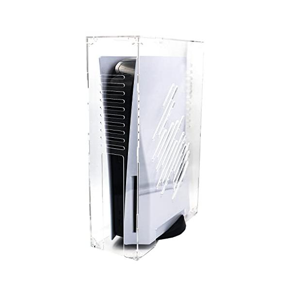 ・  P-5S・・Shape:旧型PS5用 縦置・?埃から本体を守れる かぶせるだけでホコリ防止なるので便利猫を飼っているのですが、抜け毛や衝撃からも問題なく守ってもらえています。埃の蓄積を気にされる方には良いと思います。・?透明度透明度が...